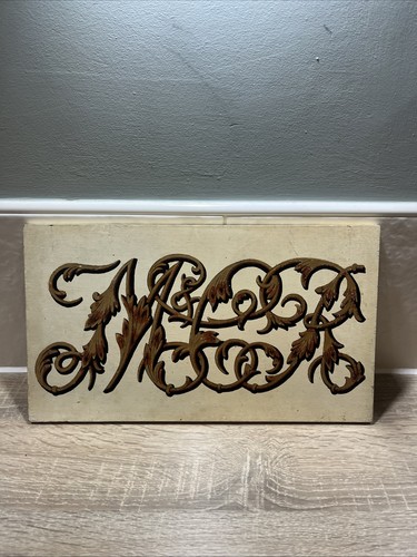 Vintage hand painted MCR? Monogram Railway wooden sign / crest / plaque ...