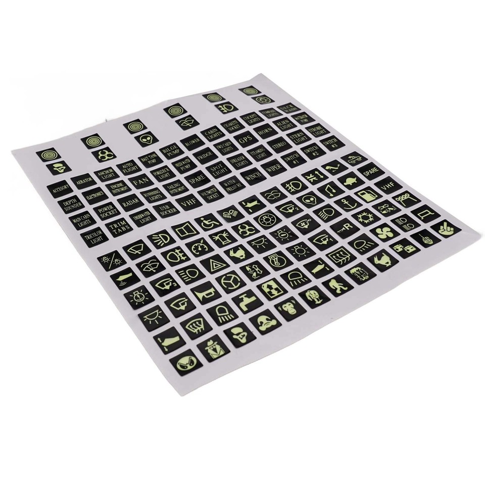 15) High Reliability For Car Rocker Switch Label Decal Sticker 120Pcs ...