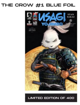 USAGI YOJIMBO THE CROW #1 MITSUHIRO ARITA BLUE SPOT FOIL SDCC EXCLUSIVE VARIANT | eBay
