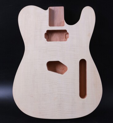 Diy Mahogany Guitar Body replacement Bodies Flame Maple Veneer Guitar T ...