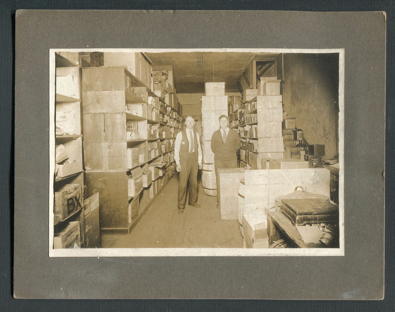 Antique Photo Print Shopkeepers Inventory Warehouse Stock Room ca ...