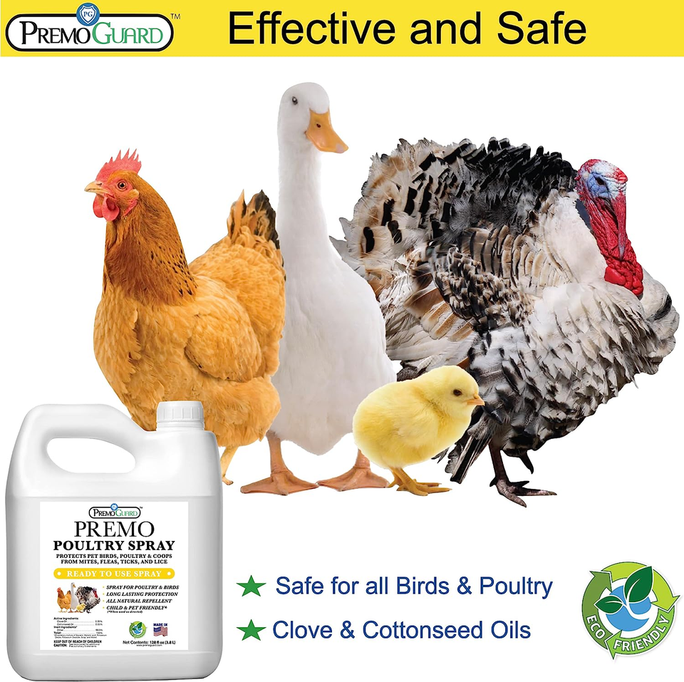 Poultry Spray Treat Mites Fleas Flies Lice Fast Acting Effective ...