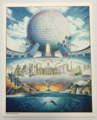 Disney Randy Souders Epcot at Ten Anniversary Art Print WDW Walt Disney ...