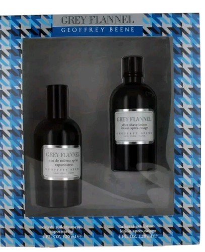 Geoffrey Beene GREY FLANNEL Men's Cologne Set EDT Spray After Shave ...