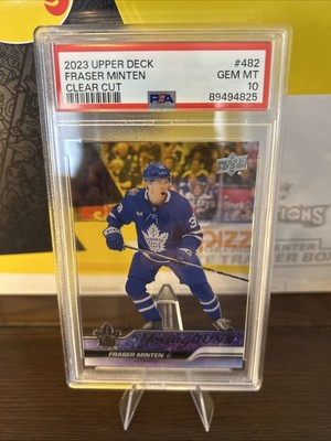 2023-24 Upper Deck Fraser Minton Young Guns Clear Cut PSA 10 Toronto ...