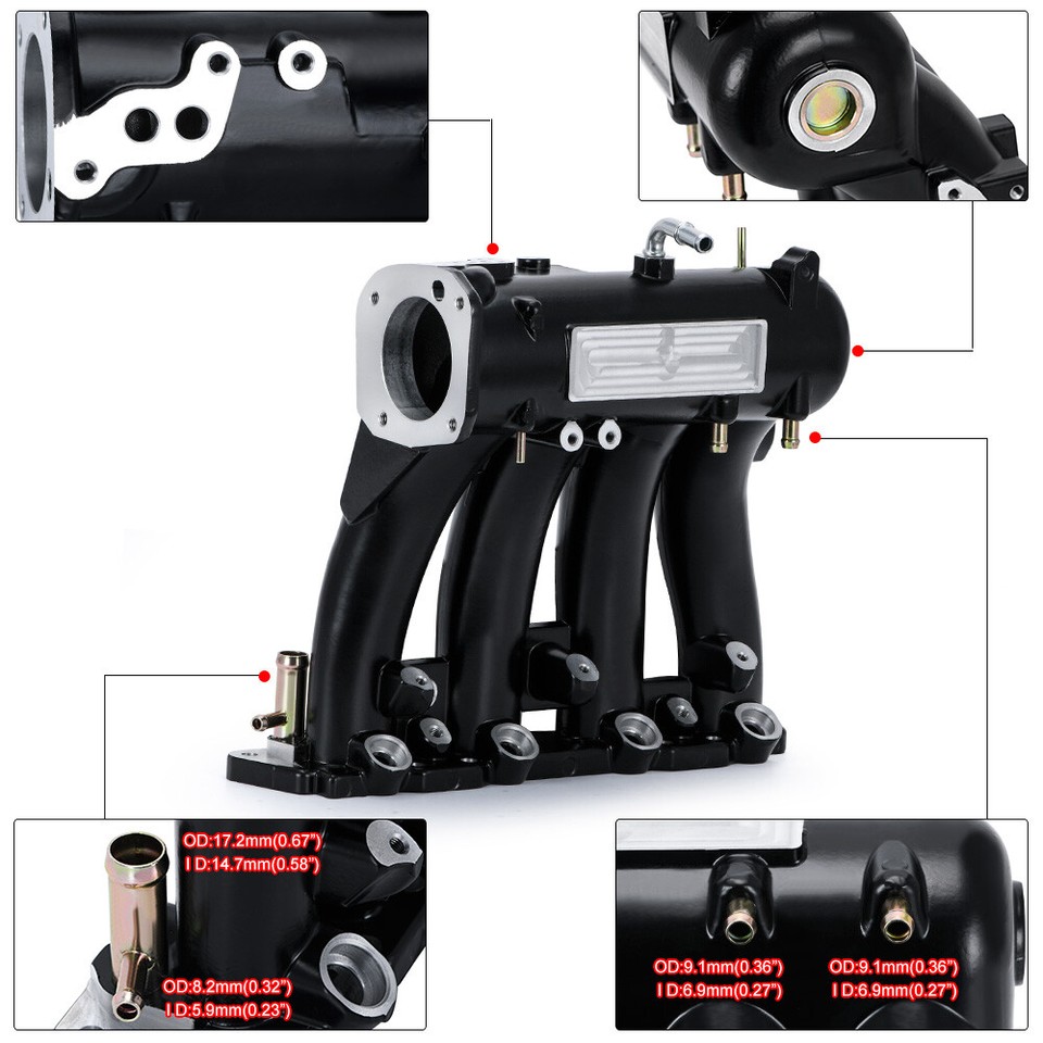 D15 D16 D Series Intake Manifold +70mm Throttle Body For Honda Civic ...