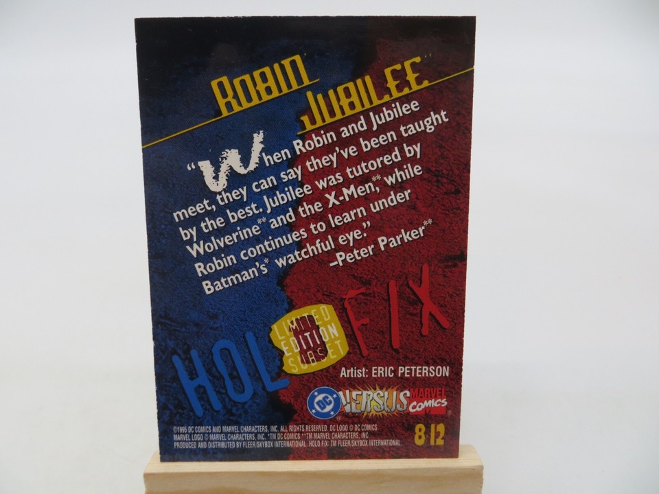 1995 HOLO F/X Marvel Versus DC Comics Card 8/12 Robin vs Jubilee | eBay