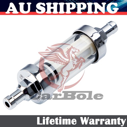 Universal Aluminum 5/16" 8mm CNC Inline Gas Fuel Oil Filter for ...