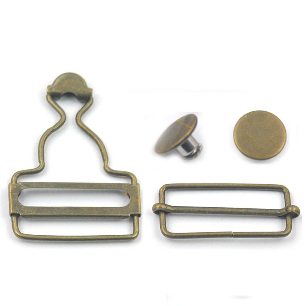 Dungaree Fastener Clip Brace Buckle& Suspender Bib Button Rivet ...