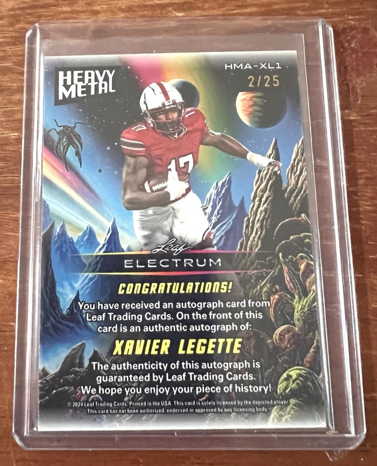 2024 Leaf Electrum Heavy Metal Tie Dye Xavier Legette Auto 2/25 | eBay