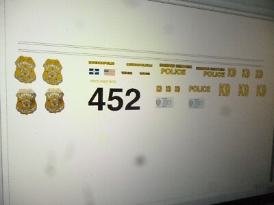 Indianapolis Indiana Police K9 Patrol Vehicle Decals 1:24 | eBay