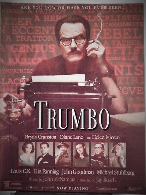 TRUMBO MOVIE BRYAN CRANSTON ORIGINAL VTG 2015 ADVERTISEMENT, | eBay
