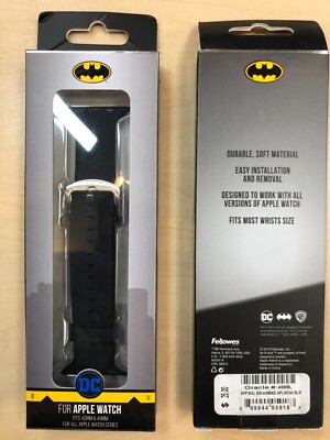 OEM DC Comics BATMAN Apple Watch Band | Rubber | Size Fits: 42mm, 44mm ...