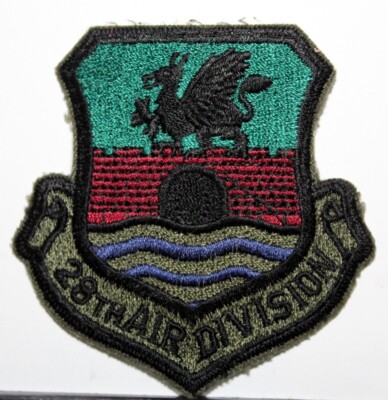 USAF US Air Force 28th Air Division Subdued Crest Insignia Badge Emblem ...