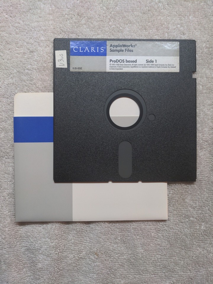 AppleWorks Sample Files ProDOS Based Apple II 5.25" Floppy | eBay