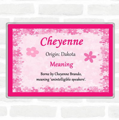 Cheyenne Name Meaning Jumbo Fridge Magnet Pink | eBay UK