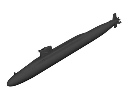 USS Casimir Pulaski (SSBN-633) James Madison Class Submarine 1:100 ...