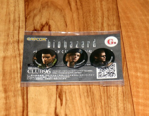 Resident Evil BIOHAZARD HD Remaster Japan Promo Limited Pin / Badge Set ...