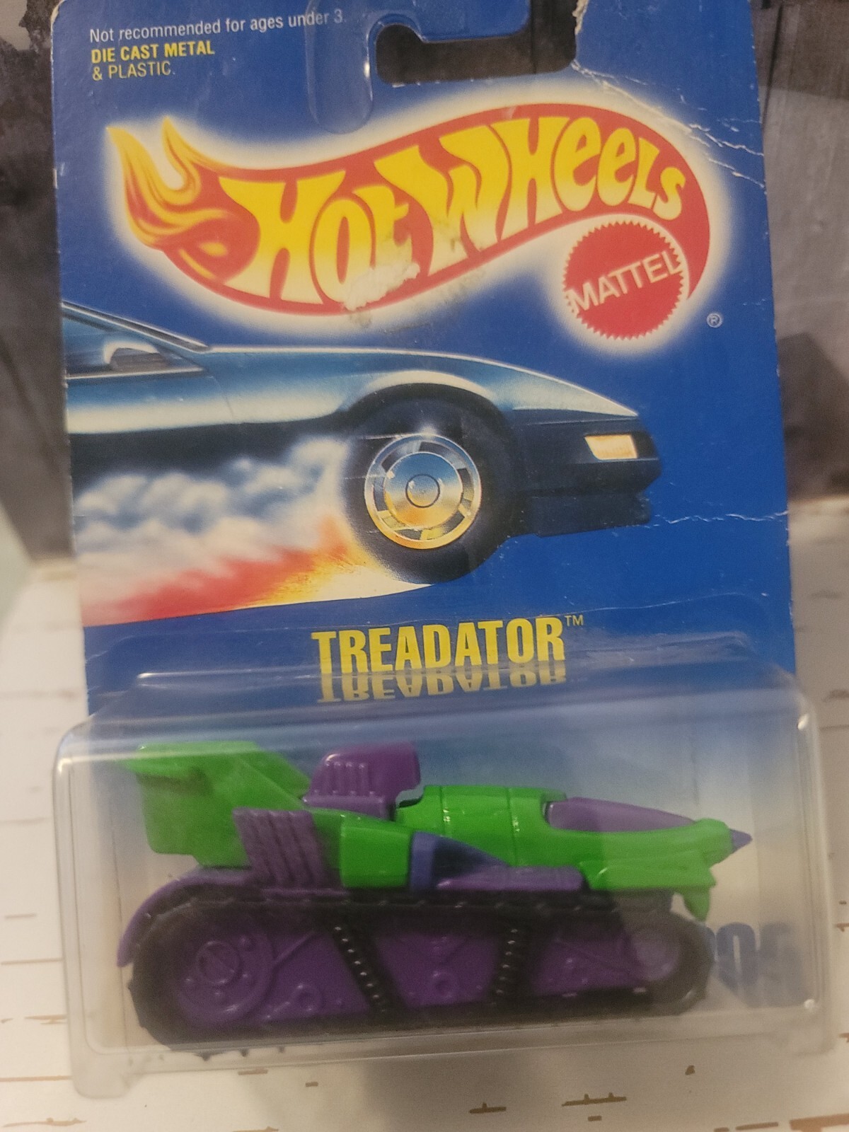 1991 Hot Wheels Treadator collector #205 Green/Purple 3035 | eBay