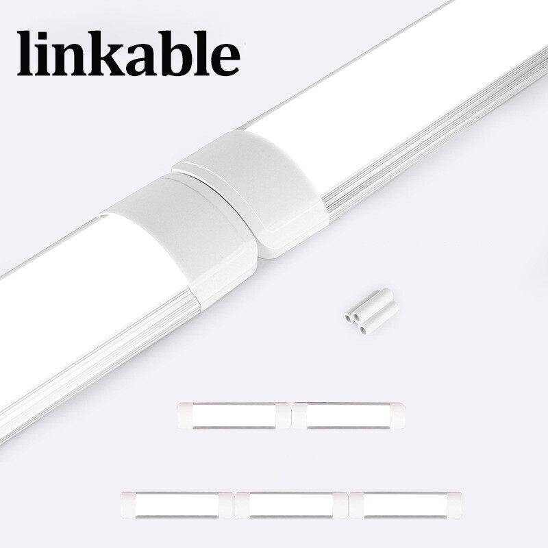 4PCS 4FT LED Strip Lights Batten Tube Light Office Shop Garage Ceiling ...