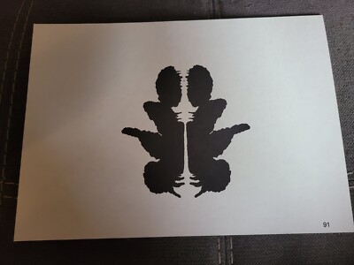 1987 Ink Blot Card #10/91 dbl sided Card Picture. Inkblots Inkblotz 10. ...