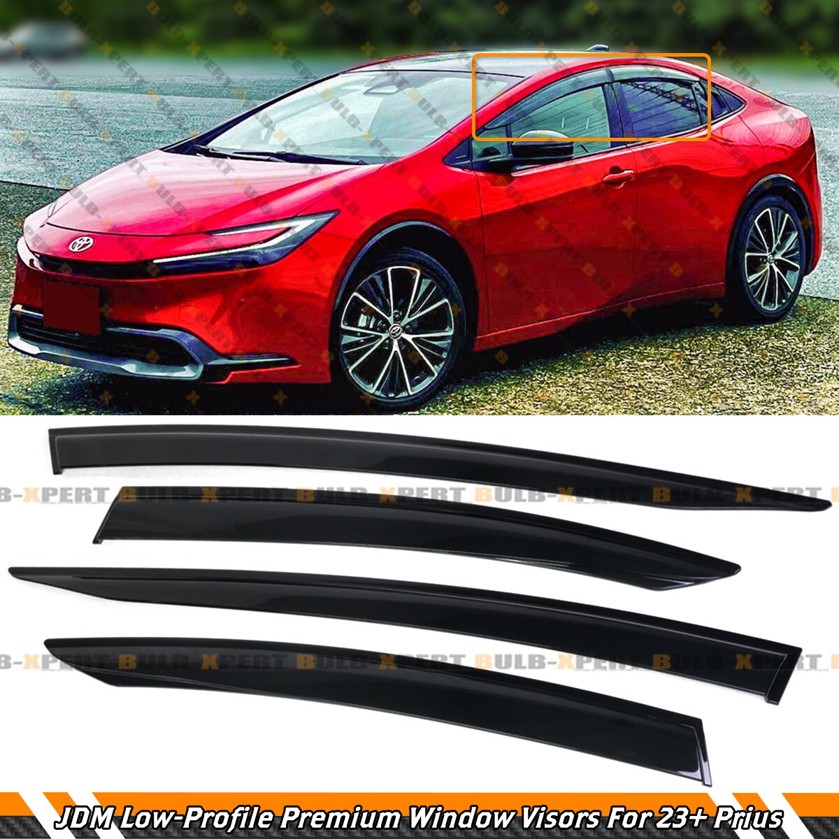 JDM LOW PROFILE WINDOW VISOR RAIN GUARD DEFLECTOR FOR 2023-24 TOYOTA ...