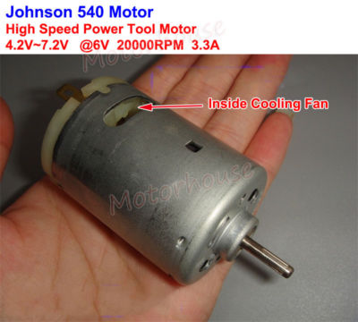 JOHNSON RS-540 DC 6V 7.2V 20000RPM High Speed Large Torque Electric ...