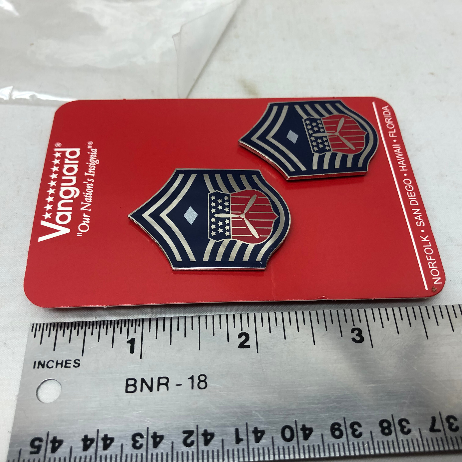 Vintage Military Collar Insignia Set (2) Senior Master Sergeant CAP | eBay