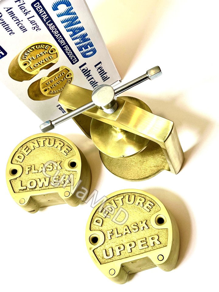 Dental Lab Flask | Bronze Denture Flask Press Compress | Upper Lower ...