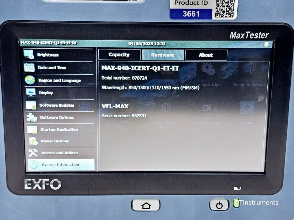 EXFO OLTS 940 ICERT QUAD 850/1300/1310/1550 nm SM MM Optical Loss ...