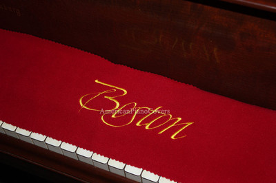 Boston Piano Key Cover - Red Felt Embroidered Keyboard Cover | eBay