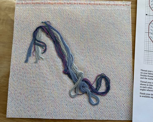 The Snowflake Series 6 blackwork-style designs/threads/rainbow colored fabric | eBay