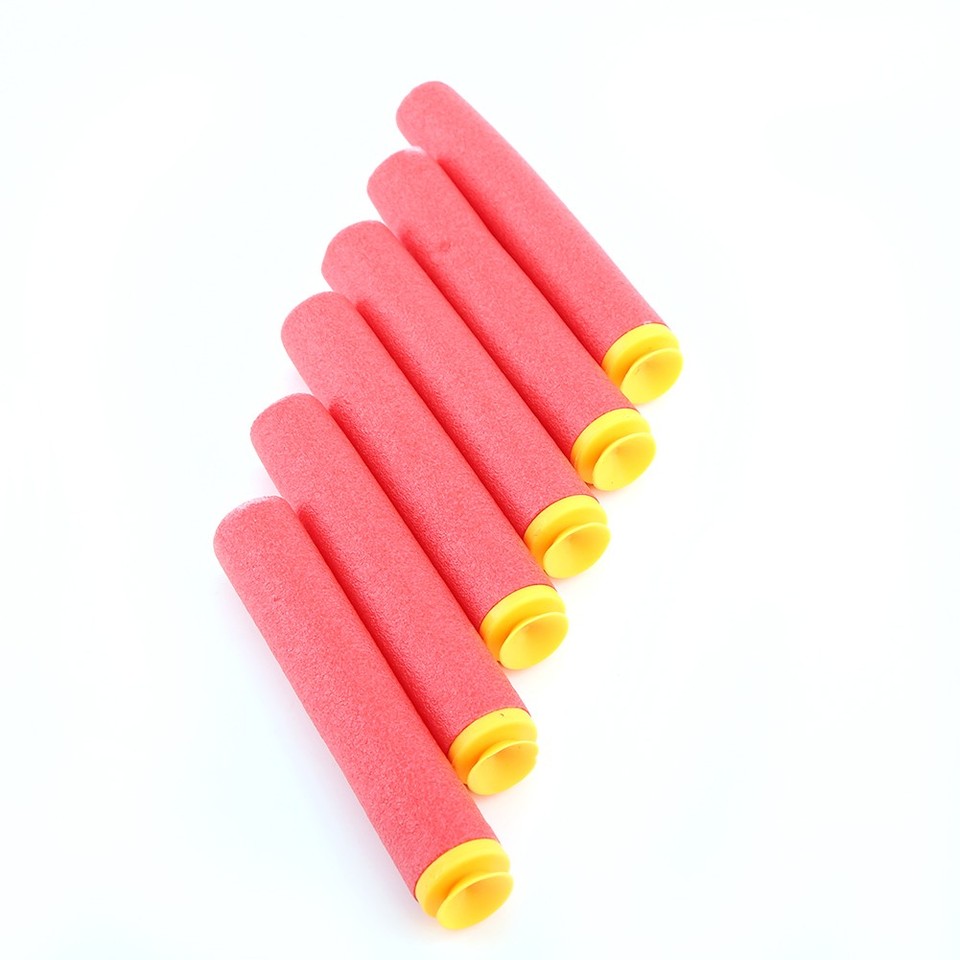 RED 6Pcs Refill Suction Cup Soft Darts Sniper Bullet Blaster For Toy ...