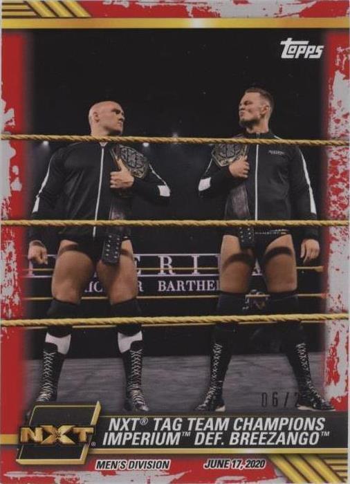 2021 Topps WWE NXT - NXT Tag Team Champions Imperium def. Breezango #40 ...
