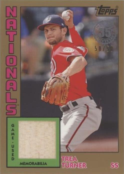 2019 Topps - 1984 Topps Baseball Relics Trea Turner #84R-TT Gold /50 ...
