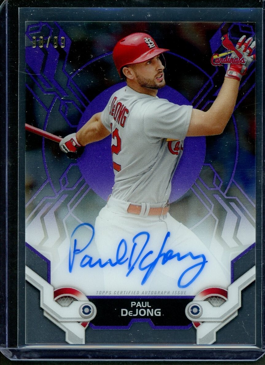 PAUL DEJONG 2019 Topps High Tek Purple Autograph AUTO #PD (#98/99) | eBay
