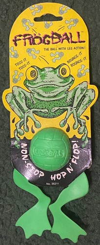 NEW Frogball Frog Legs Ball 1990s Green Leopard Shock (WRITTEN NAME ON BACK) | eBay