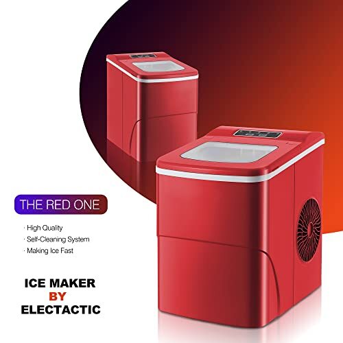 Electactic Ice Maker Countertop Portable Ice Maker Machine Self Dark ...