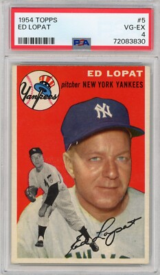 1954 Topps ED LOPAT #5 PSA 4 VG-EX - Just Graded! | eBay