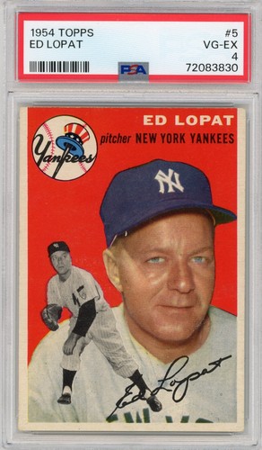 1954 Topps ED LOPAT #5 PSA 4 VG-EX - Just Graded! | eBay