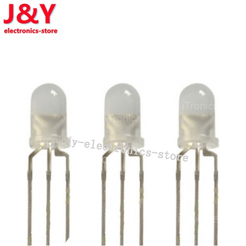 20pcs 5mm Dual Bi-Color Red/Green 3-Pin Diffused Common Cathode LED ...