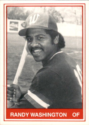 1982 Waterloo Indians TCMA 25 Randy Washington Stockton California ...