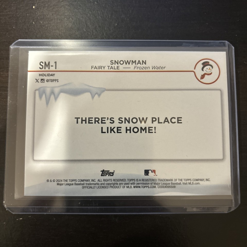 2024 Topps Holiday Snowman Insert #SM-1 SSP | eBay
