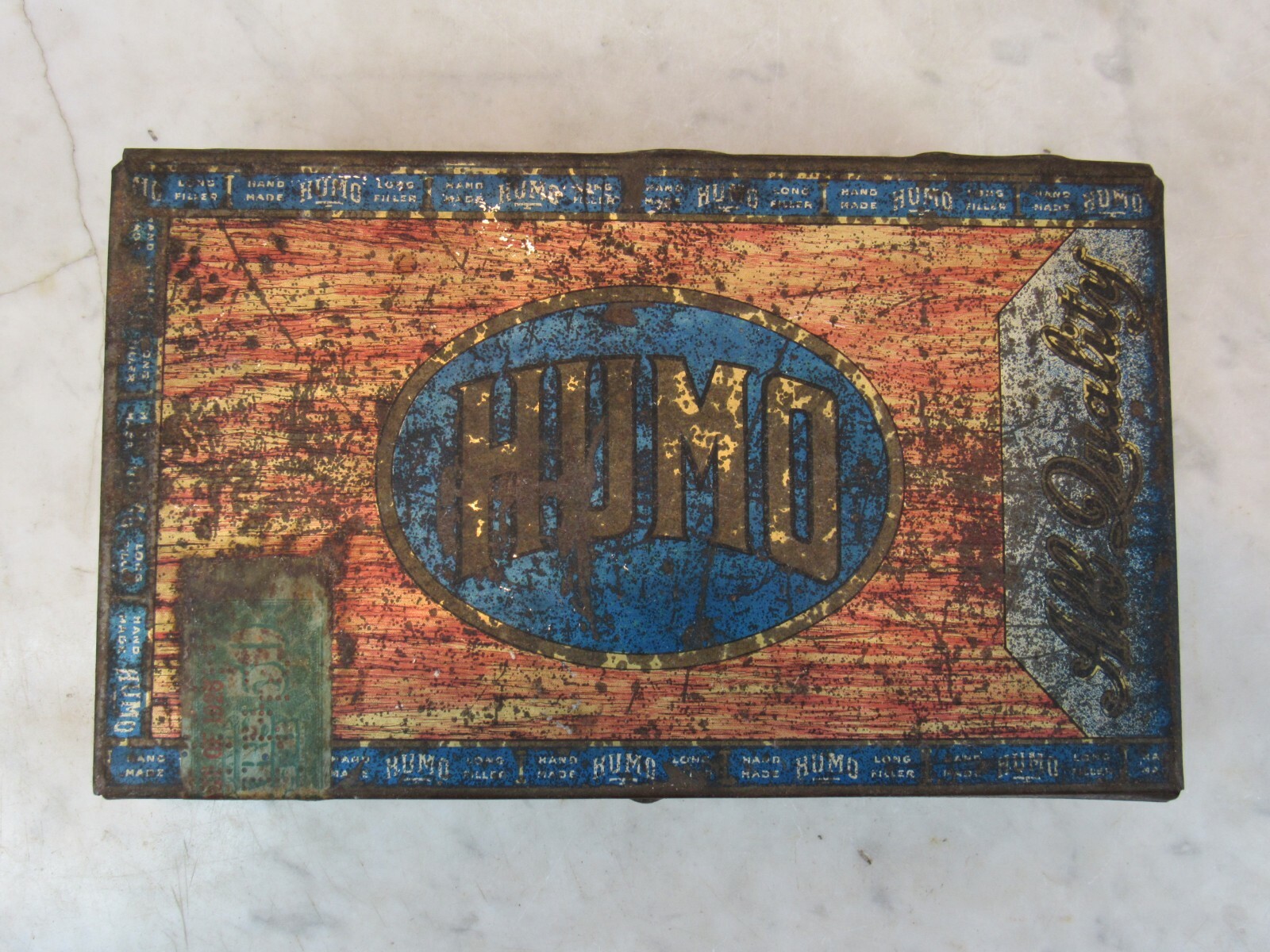 Vintage Humo Mazer Cigar Mfg Old Tin ~ Cigar Box Counter Display Metal ...