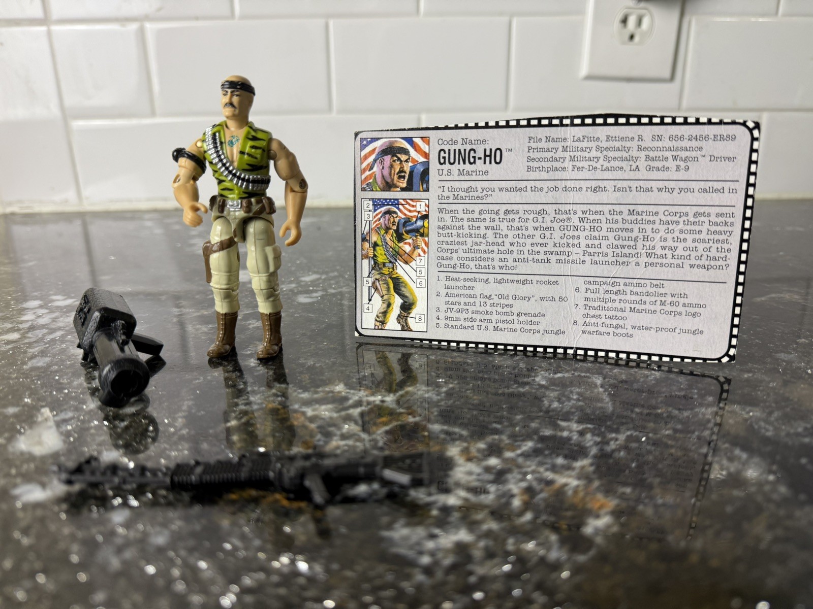 VINTAGE 1992 Hasbro GI Joe Gung Ho v3 Action Figure & File Card NEW O ...