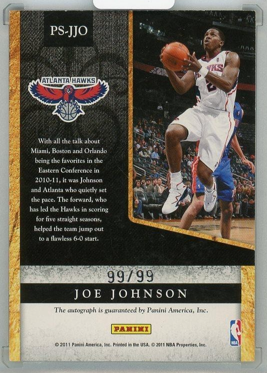 2011 PANINI Private Signings Joe Johnson Autograph【99/99】 | eBay