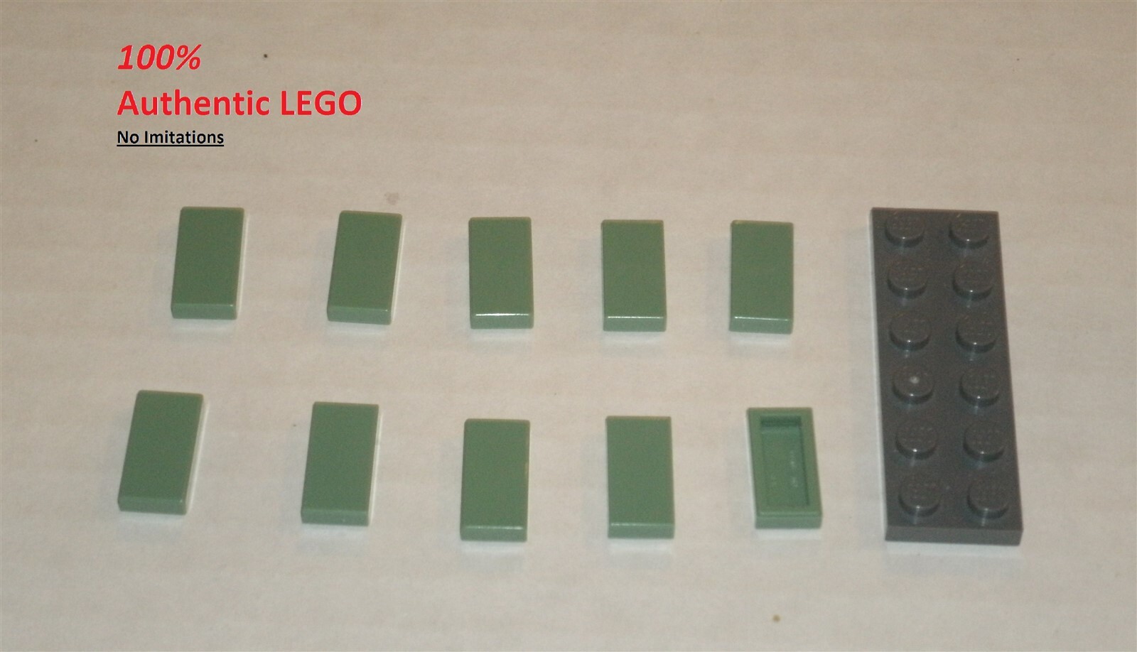 LEGO NEW 1x2 Sand Green Tile (10x) 4616578 Brick 3069 | eBay