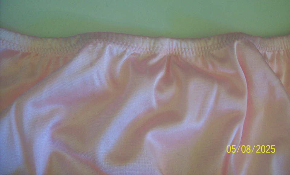 PINK ** NYLON TRICOT ** 2 Layer Wide Crotch PANTY Encased BRIEF 30-40 ...