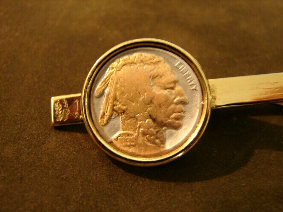 INDIAN HEAD NICKEL COIN JEWELRY TIE CLASP. HISTORICAL | eBay
