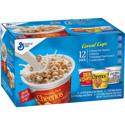 General Mills Cereal Cups Variety Pack 12-count | eBay